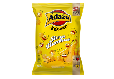 Čipsi ĀDAŽU siera bumbas 100g